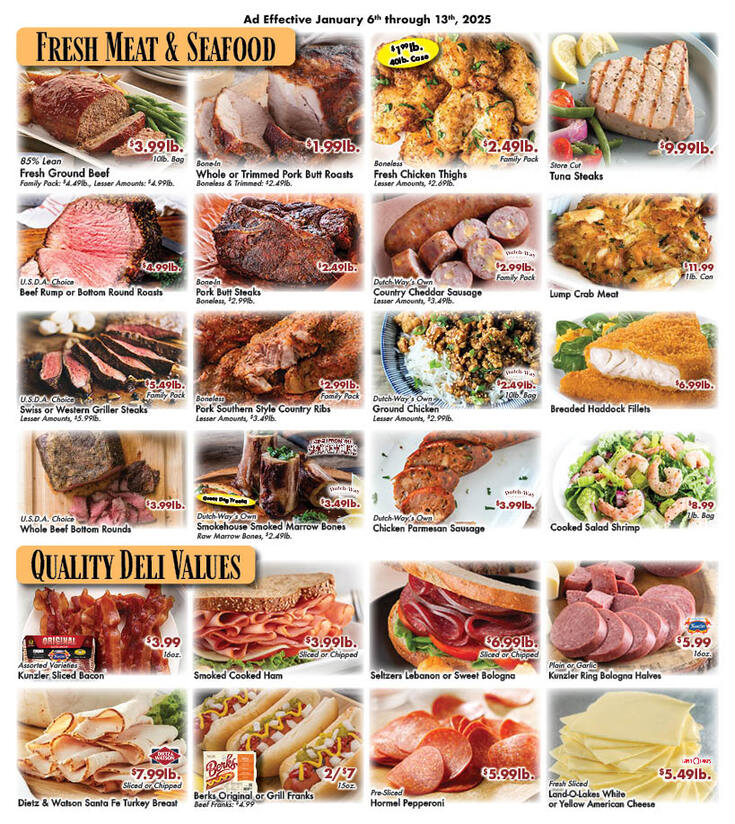 Print Weekly Specials | Dutch-Way Farm Market | Weekly Specials