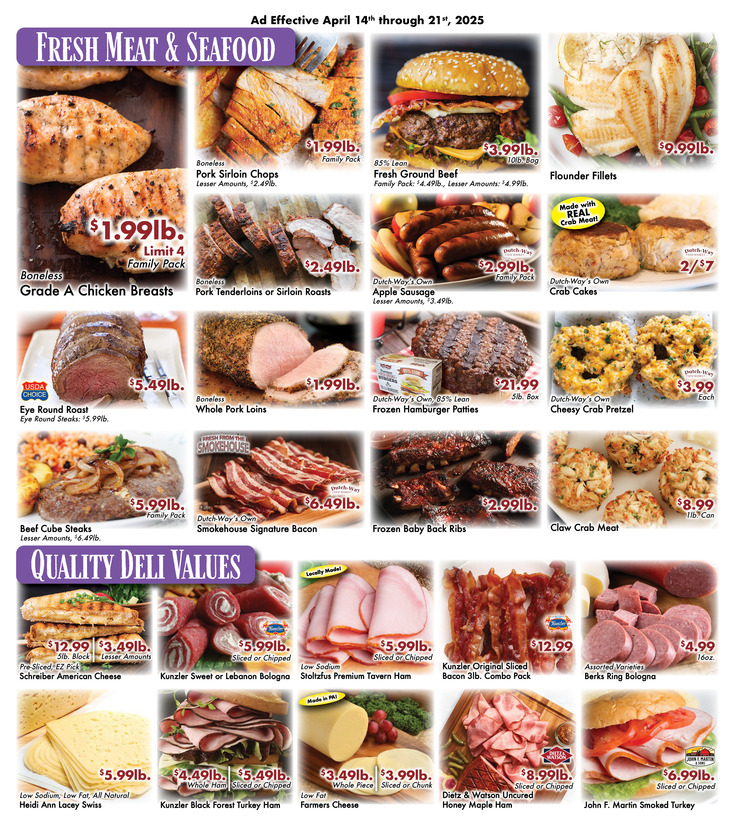 Print Weekly Specials | Dutch-Way Farm Market | Weekly Specials