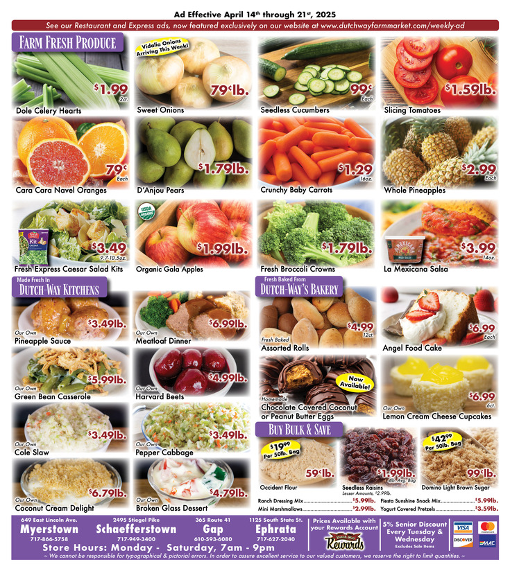 Print Weekly Specials | Dutch-Way Farm Market | Weekly Specials